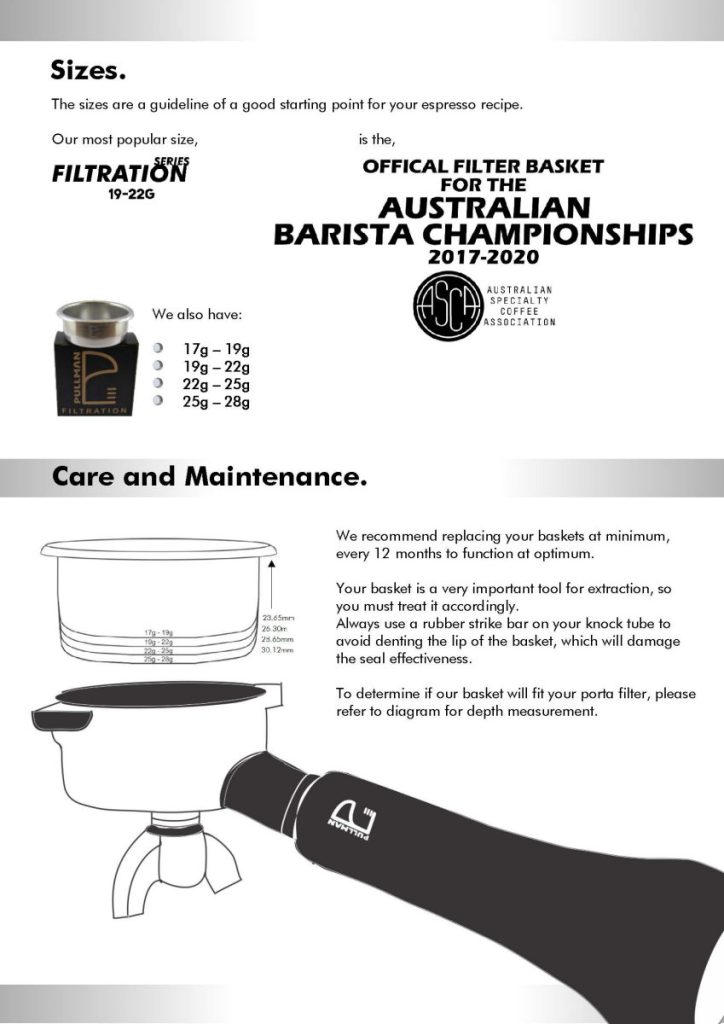 Filter Baskets – Pullman Espresso Accessories
