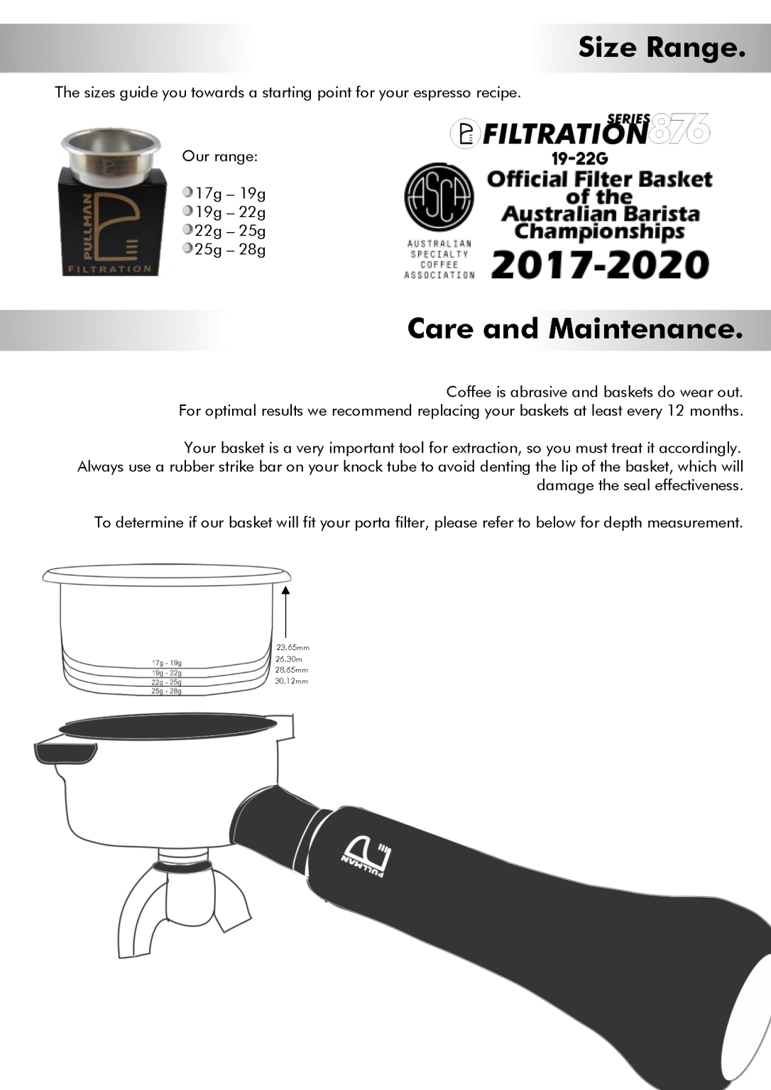 Filter Baskets - Pullman Espresso Accessories